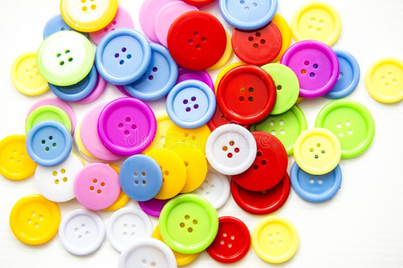 Assorted Buttons Background with Copyspace Stock Illustration ...