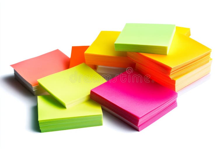 Colorful Assorted Post-it Notes Stock Illustration - Illustration of ...