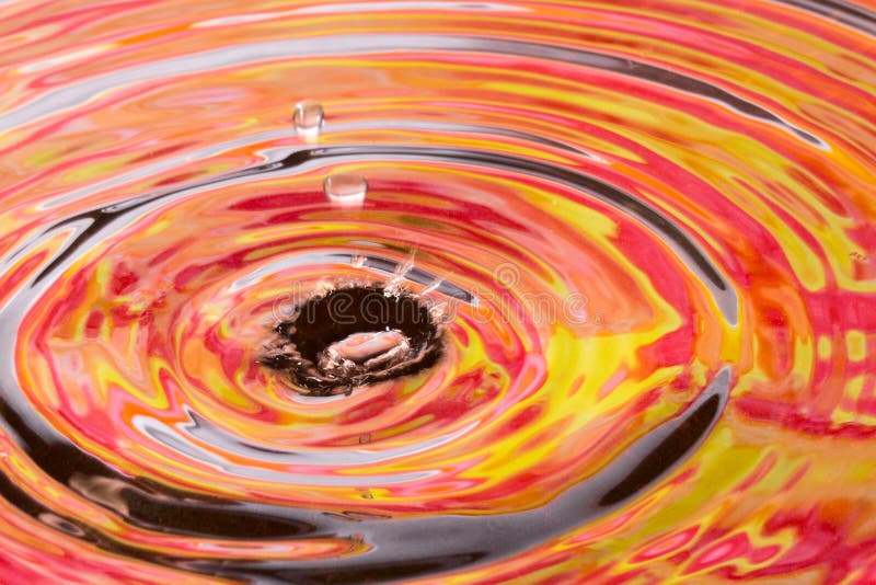 Bright Autumn Splash on the Surface of the Water Stock Image - Image of ...