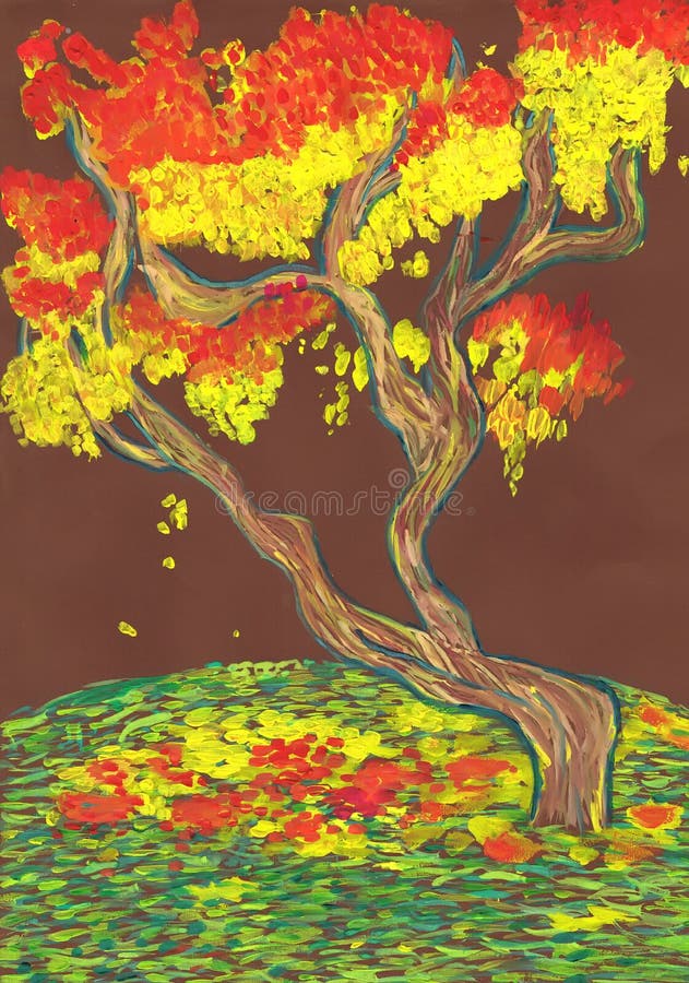 Bright Tree Pointillism Technique Stock Illustrations – 7 Bright Tree ...