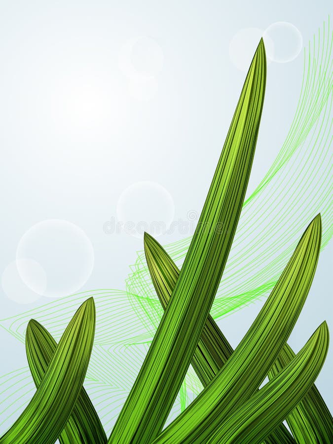 Bright Background with Abstract Grass. Stock Vector - Illustration of ...