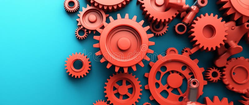 A Bright Background Featuring a Colorful Padlock and Gears, Signifying ...