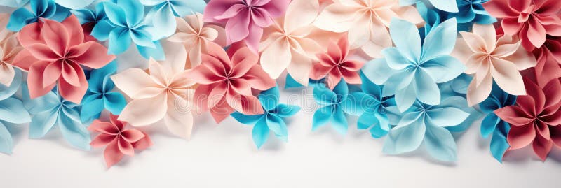 Bright Background with a Floral Pattern. Wide Format Banner Stock Image ...