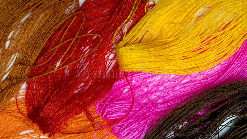 Bright Background Made of Colored Threads. Stock Photo - Image of rayon ...