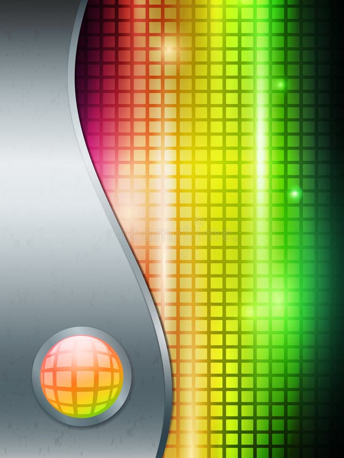 Bright Background in Metal Frame Stock Vector - Illustration of ...