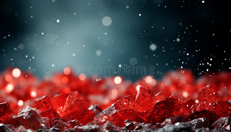 Bright Background with Red Diamonds, Bokeh Stock Image - Image of snow ...