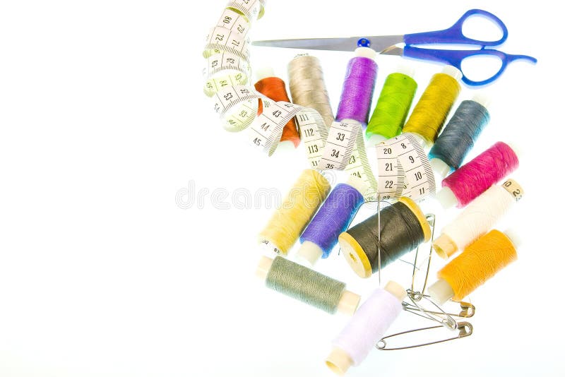 Bright Background from Sewing Belonging Stock Image - Image of plan ...
