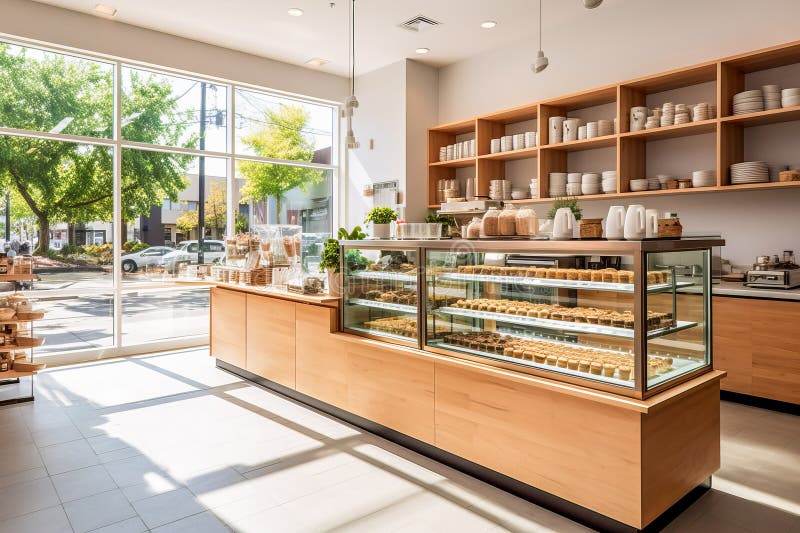 Bakery Interior Background. Bakery Shop. Pastry Shop Stock Photo ...