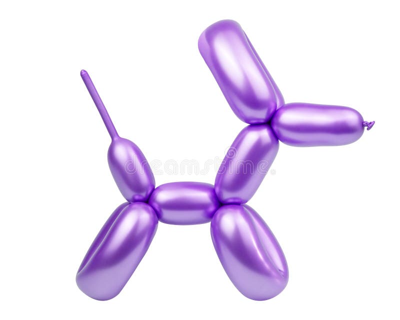 Bright Balloon Dog Isolated on the White Background Stock Image - Image ...