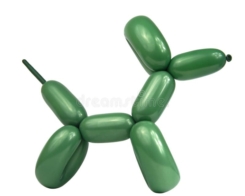 Bright Balloon Dog Toy Isolated on the White Background Stock Image ...