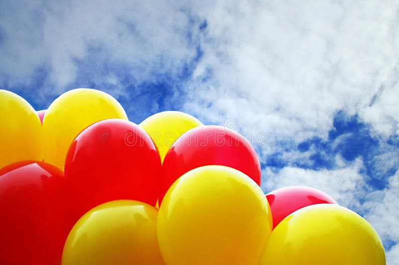 Bright balloons stock photo. Image of celebrate, outdoors - 12020504