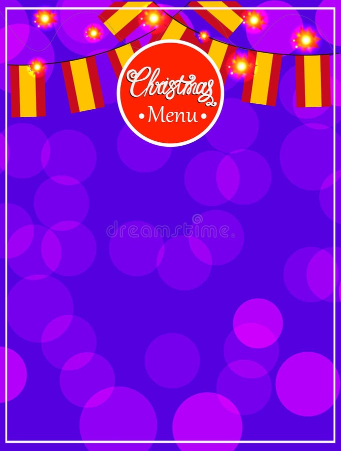 Bright Banner Festive Menu with Flags of Spain. Festive Template for ...