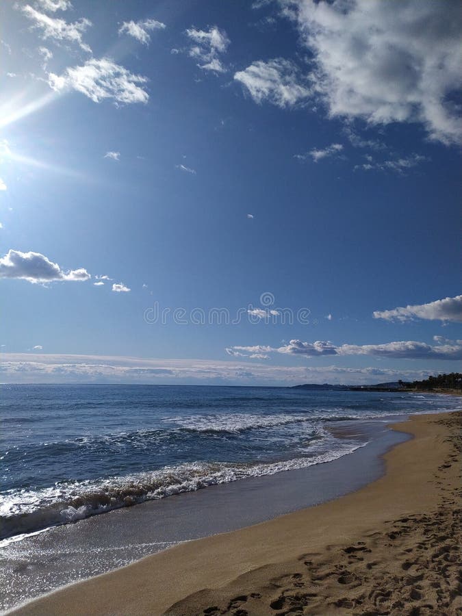 Bright beach sky stock photo. Image of blue, snow, water - 178076666