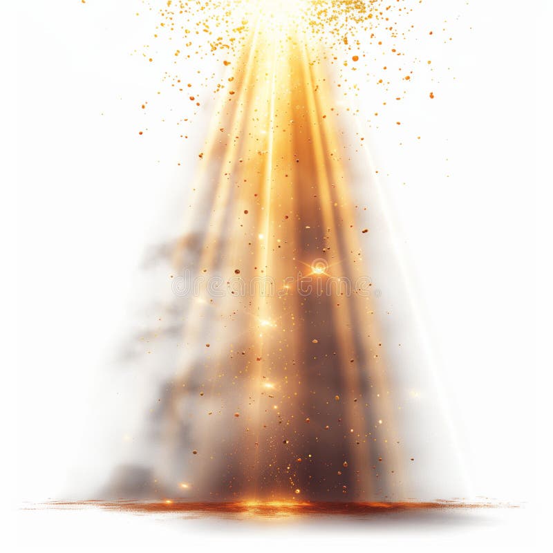 Intense Beam of Light on White Background. Generative AI Stock ...