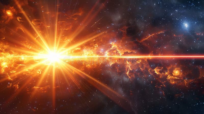 A Bright Beam of Light Streaking through the Vastness of Space Marking ...