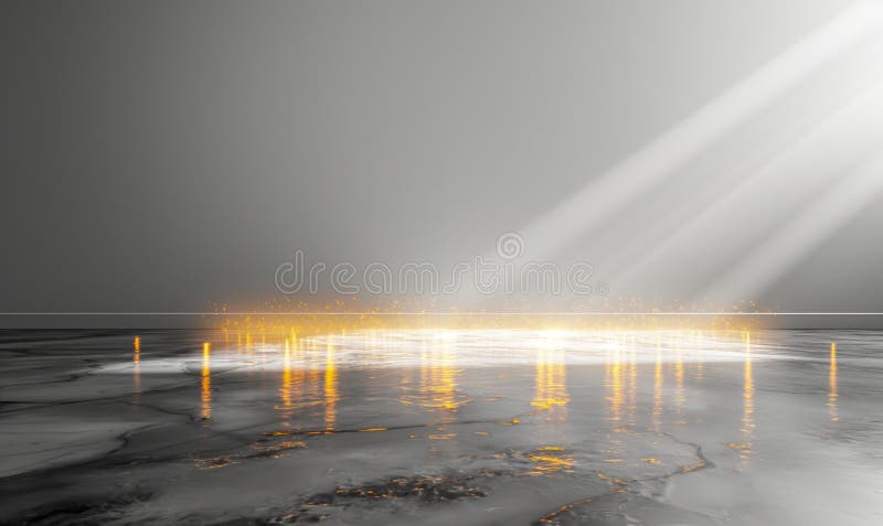 Bright Beams of Light Reflect Off a Smooth Surface Stock Image - Image ...