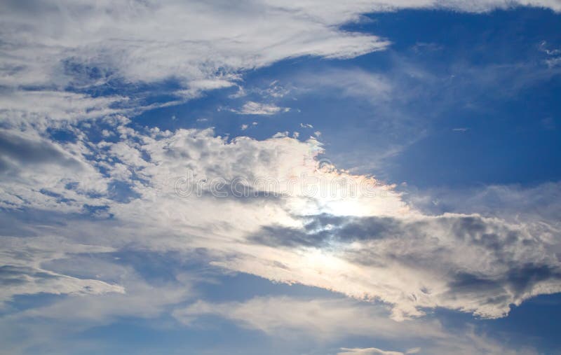 Bright Beautiful Blue Sky with Clouds Summer Sun Stock Image - Image of ...