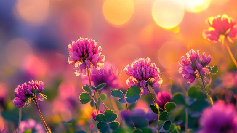 Bright and Beautiful Spring Summer Flower Background Stock Illustration ...