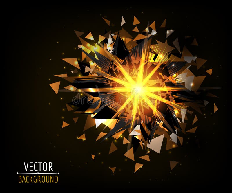 Bright Blast in Dark. Vector Abstract Background Stock Vector ...