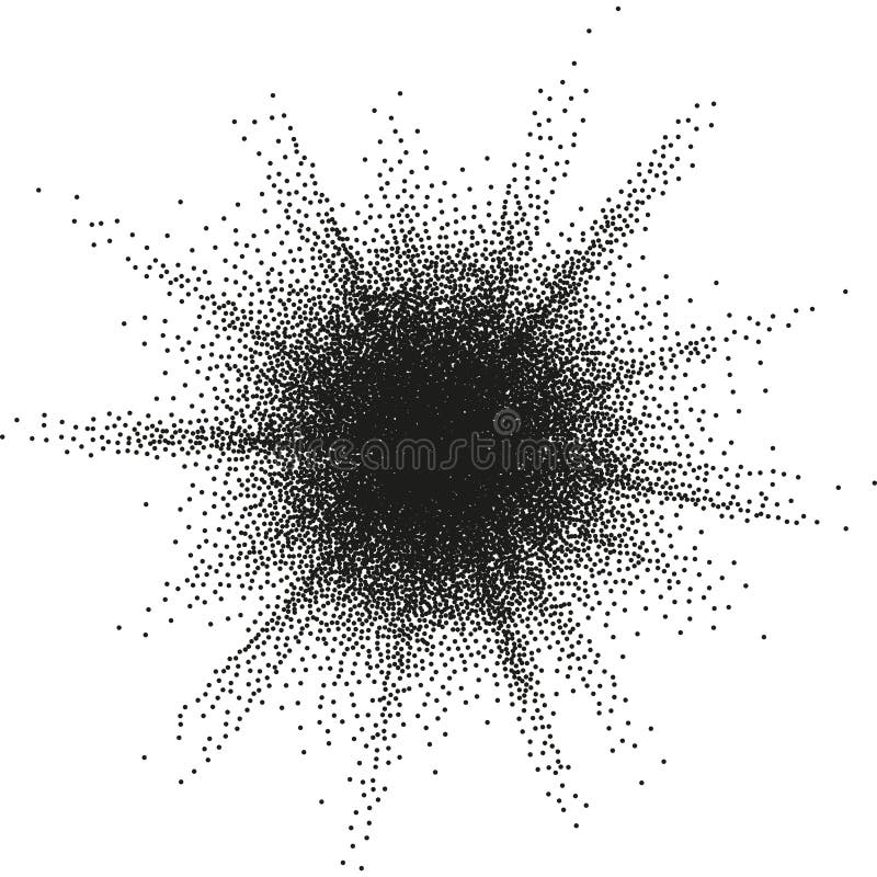 Bright Blast in Dark. Vector Abstract Background. Stock Vector ...