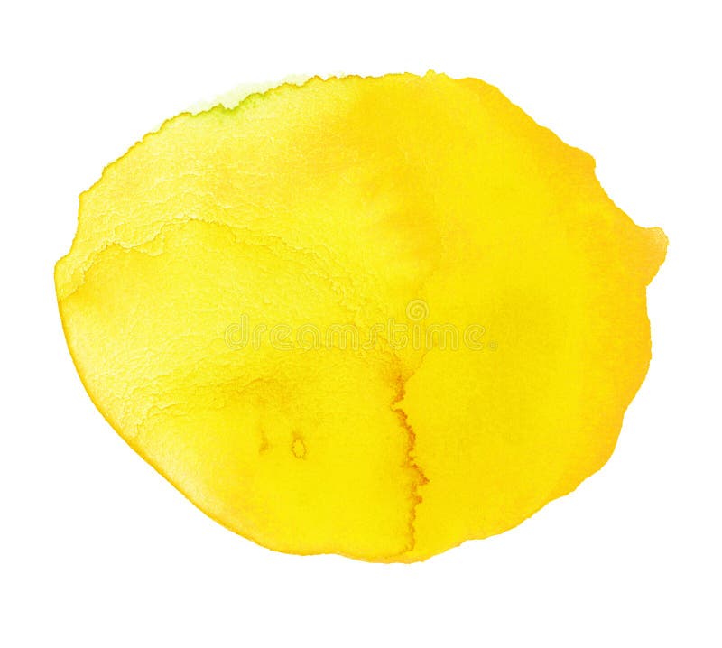 Blob of Yellow Watercolor stock illustration. Illustration of backdrop ...