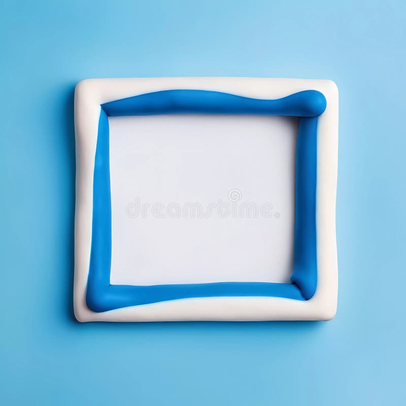 A Bright Blue Abstract Background Features an Empty, White and Blue ...