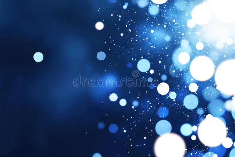 Bright Blue Abstract Background with Soft Glowing Circles and Bokeh ...