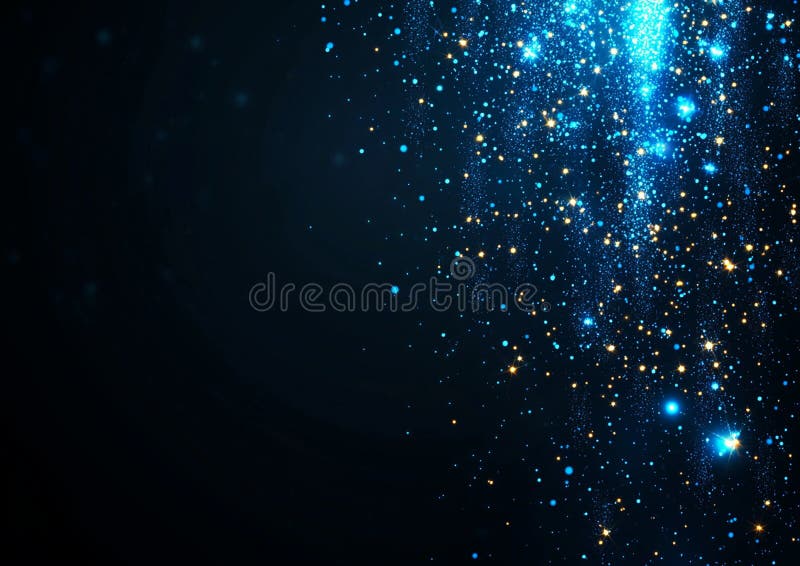 Bright Blue Abstract Background with Sparkling Stars and Light Effects, Creating Magical ...