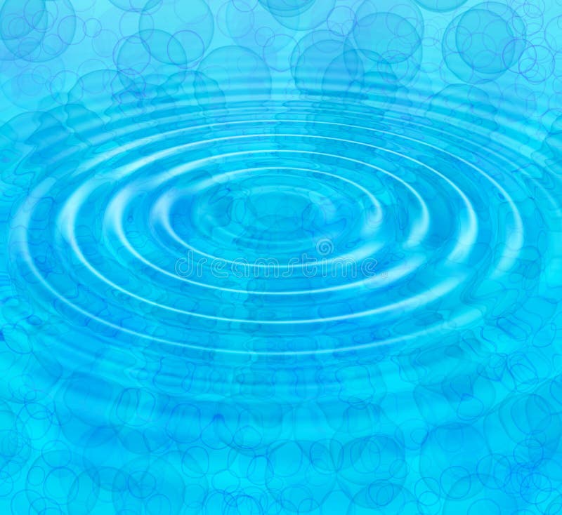Blue Abstract Background with Water Ripples and Bubbles Stock ...