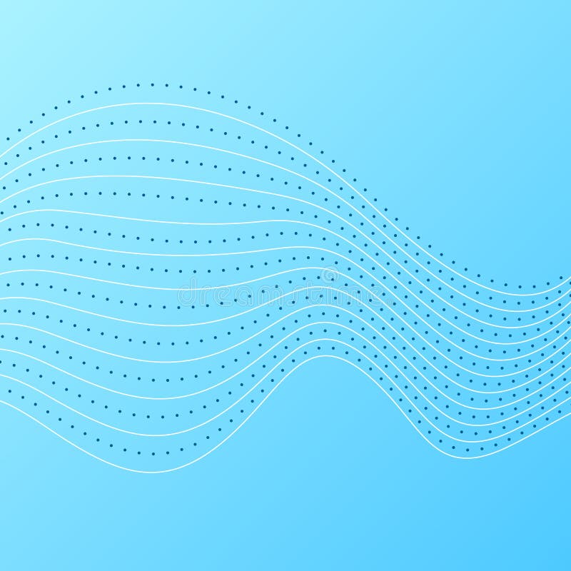 Bright Blue Abstract Concept Wavy Lines Background Stock Vector ...