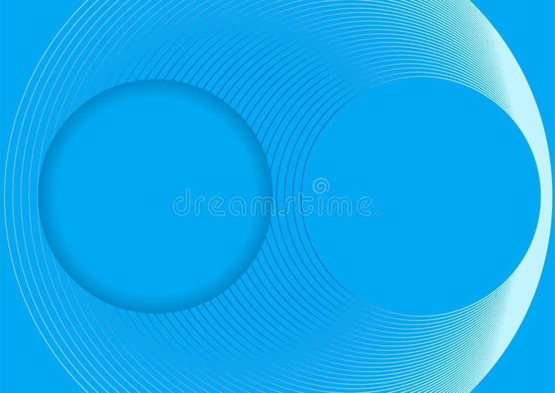 Bright Blue Abstract Geometric Tech Background with Linear Circles ...