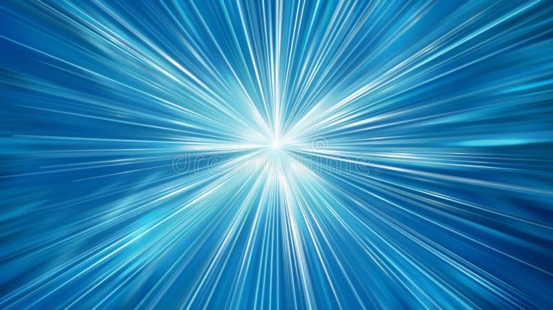 Bright Blue Abstract Light Burst with Radial Beams Stock Image - Image ...