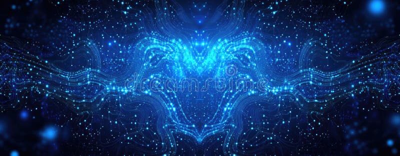 Bright Blue Abstract Pattern with Glow Stock Illustration ...