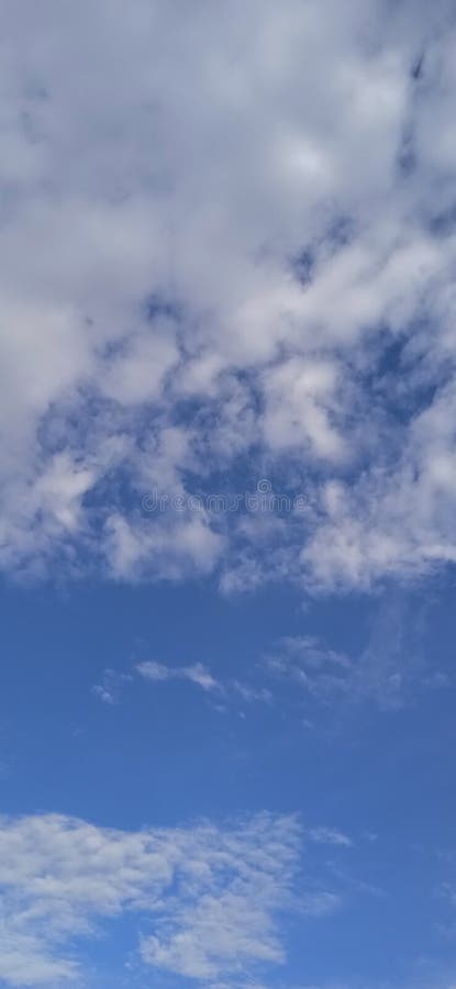 The Bright Blue Afternoon Summer Sky. a Cloudscape Background Stock ...