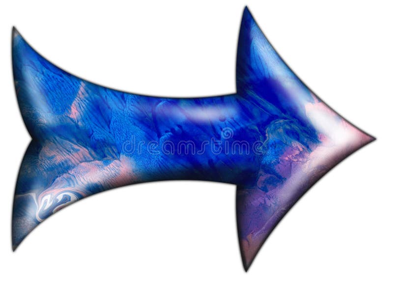 Bright Blue Arrow with Rough Texture Stock Illustration - Illustration ...