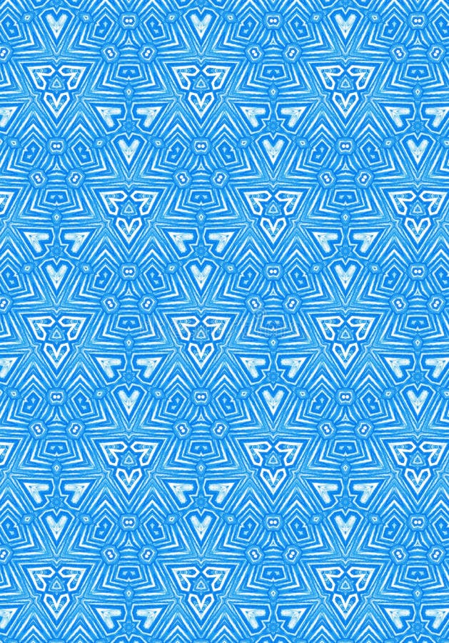 Abstract Bright Blue Repeating Pattern Stock Illustration ...