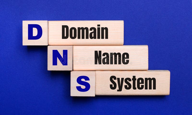 On a Bright Blue Background, Light Wooden Blocks and Cubes with the ...