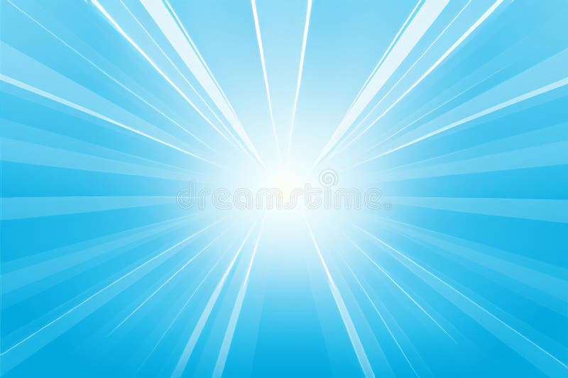 A Bright Blue Background with Sun Rays Stock Illustration ...