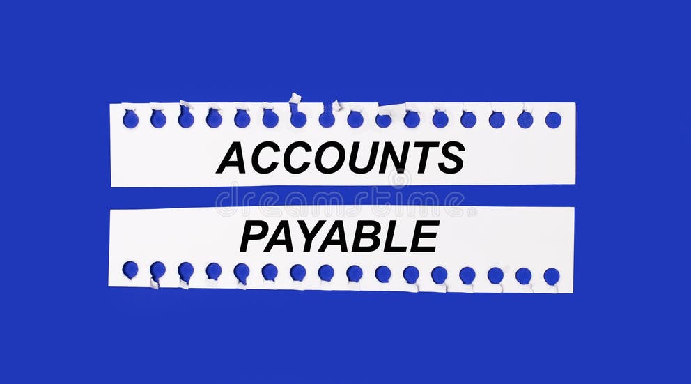 On a Bright Blue Background, Two White Strips of Paper with the Text ...