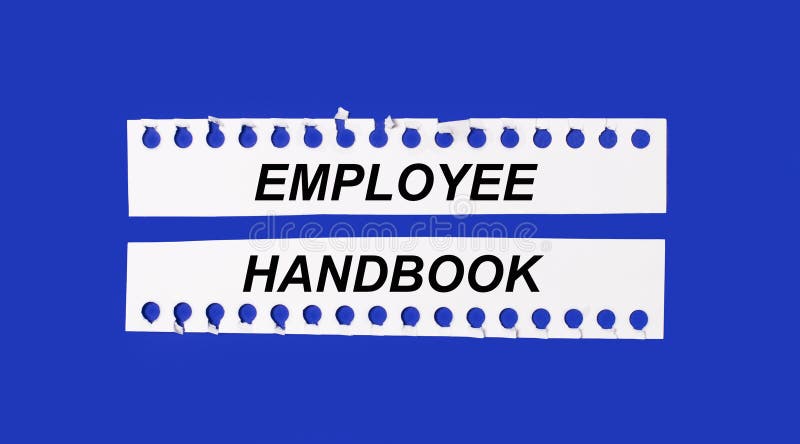 On a Bright Blue Background, Two White Strips of Paper with the Text ...