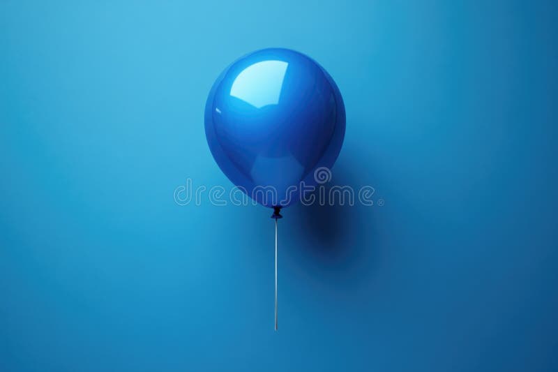 A Bright Blue Balloon with a String Attached, Ready To Be Released into ...