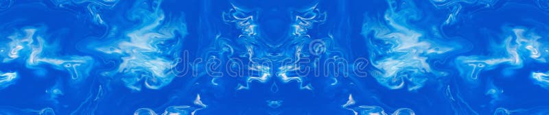 Bright Blue Banner with Abstract Marble Pattern Stock Illustration ...