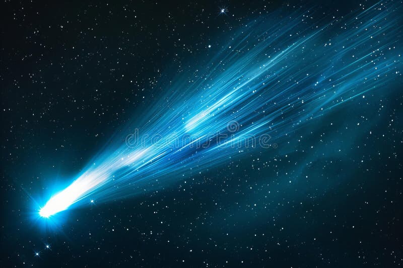 A Bright Blue Beam of Light, Shining from the Left Side Against Black ...