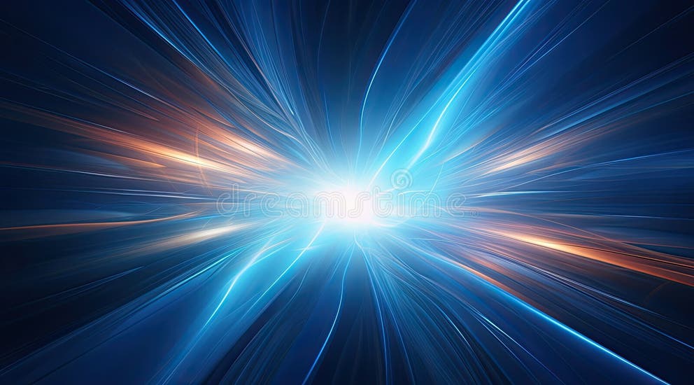 Bright Blue Burst of Energy Stock Illustration - Illustration of vivid ...