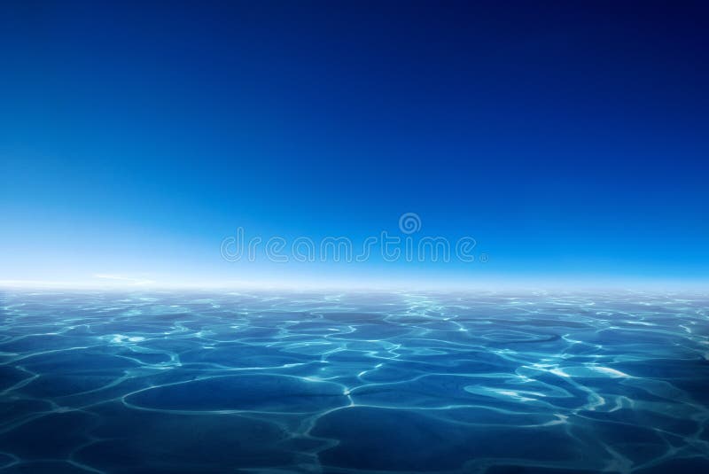 Bright Blue Calm Sea and Clear Sky. Stock Photo - Image of color, space ...