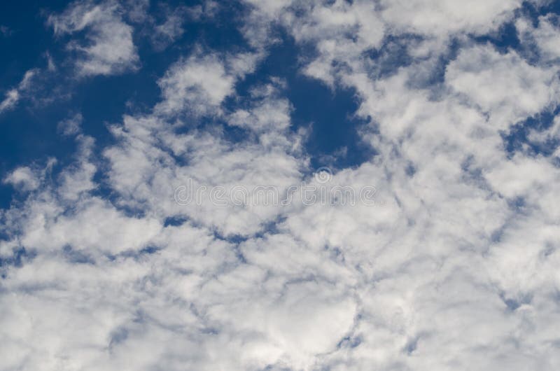 Bright Blue Cloudscape. Cloudy Sky Background. Stock Photo - Image of ...