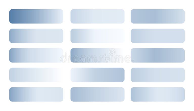 Bright Blue Color Gradient Swatch Collection for Designers Stock ...