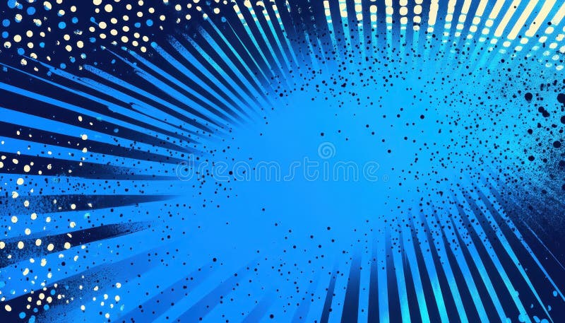 Bright Blue Comic-style Background with Radial Lines and Texture for ...