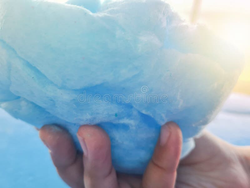 Bright Blue Cotton Candy for Background Stock Image - Image of parade ...
