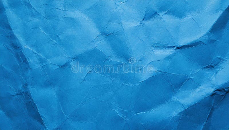 Bright Blue Crumbled Paper Texture Background Stock Illustration ...